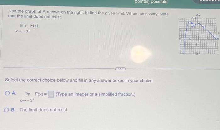 Solved Use the graph of \\( F \\), shown on the right, to | Chegg.com