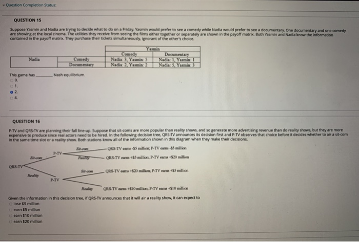 Solved Question Completion Status: QUESTION 15 Suppose | Chegg.com