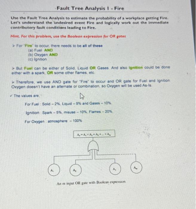 Solved Use the Fault Tree Analysis to estimate the | Chegg.com