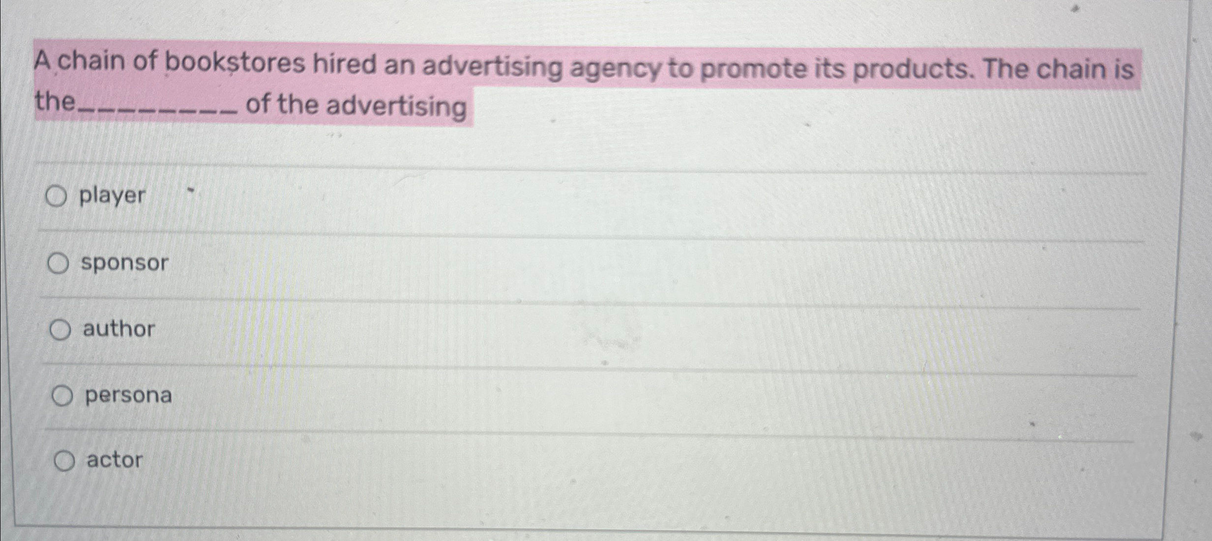 Solved A chain of bookstores hired an advertising agency to | Chegg.com