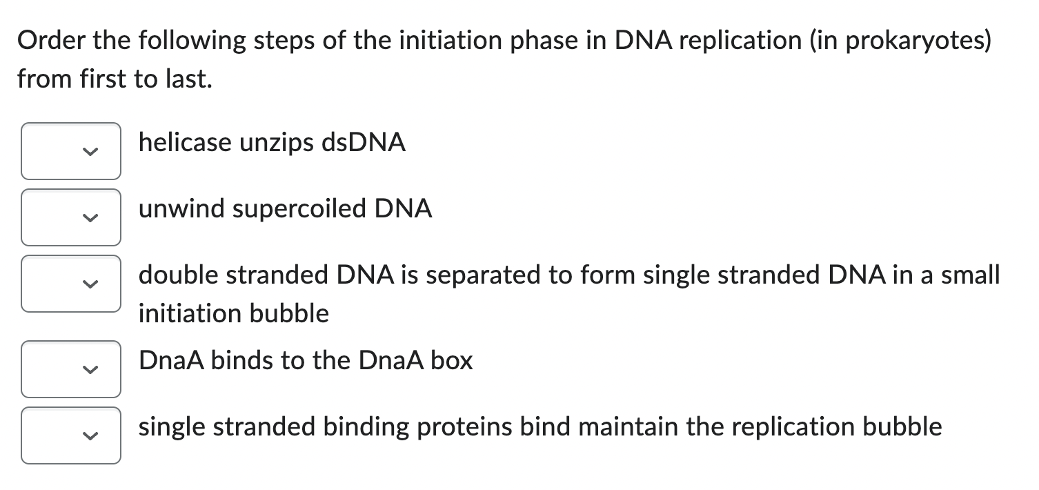 Solved Order the following steps of the initiation phase in | Chegg.com