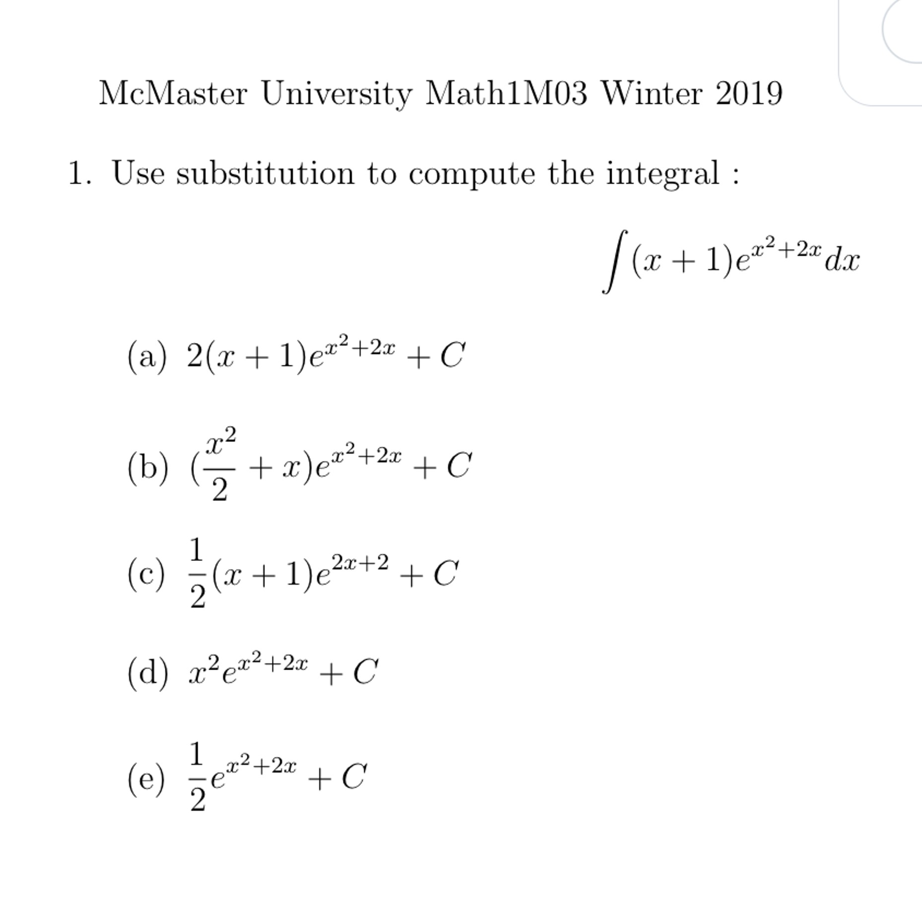 Solved Use substitution to compute the | Chegg.com
