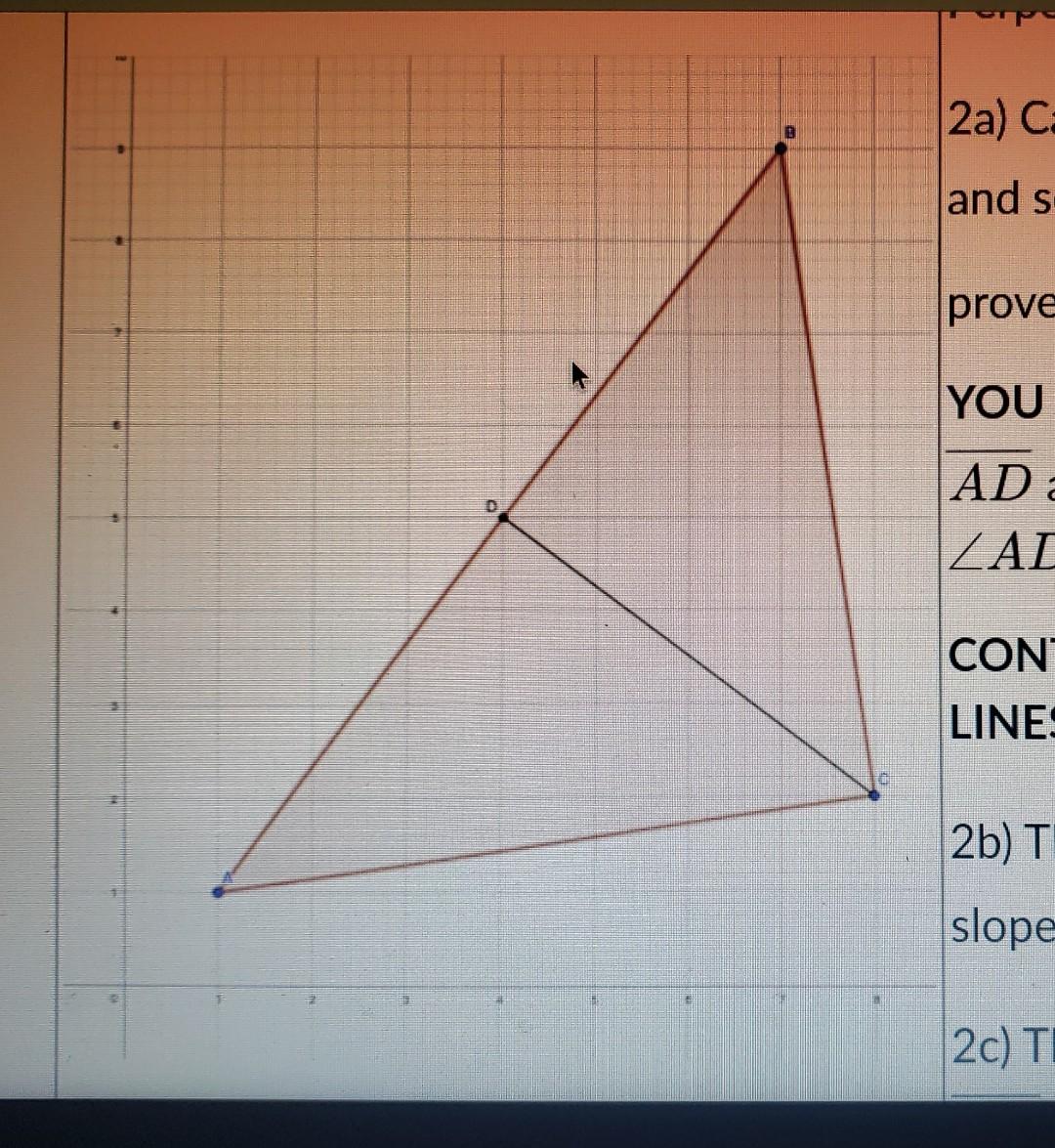 Solved Perpendicular lines form 90% angles 2a) Calculate the | Chegg.com