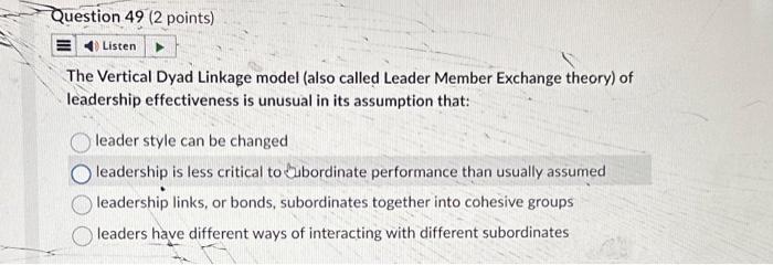 Solved The Vertical Dyad Linkage model (also called Leader | Chegg.com