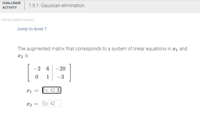 Solved Jump to level 1The augmented matrix that corresponds | Chegg.com