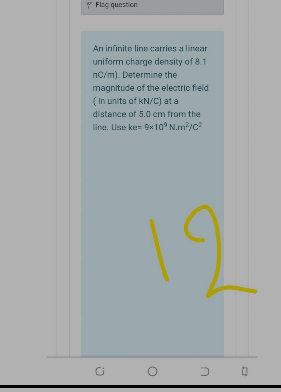 Solved An infinite line carries a linear uniform charge | Chegg.com