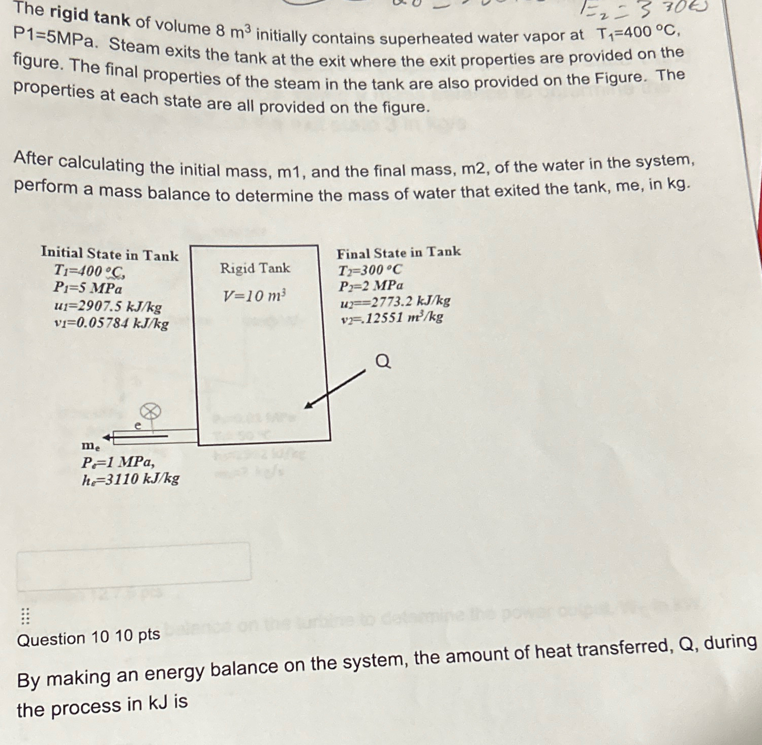 Solved The rigid tank of volume 8m3 ﻿initially contains | Chegg.com