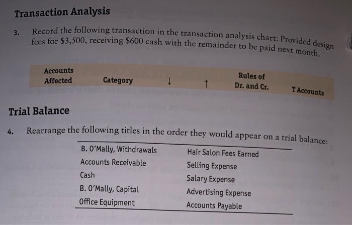 Solved 3. Record the following transaction in the | Chegg.com