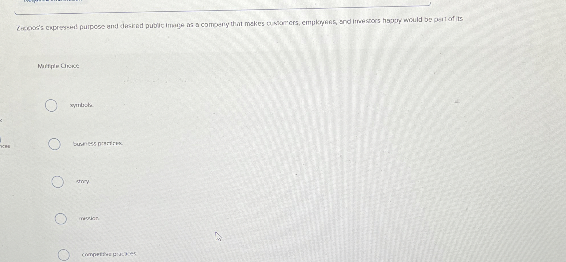 Solved Zappos's expressed purpose and desired public image | Chegg.com