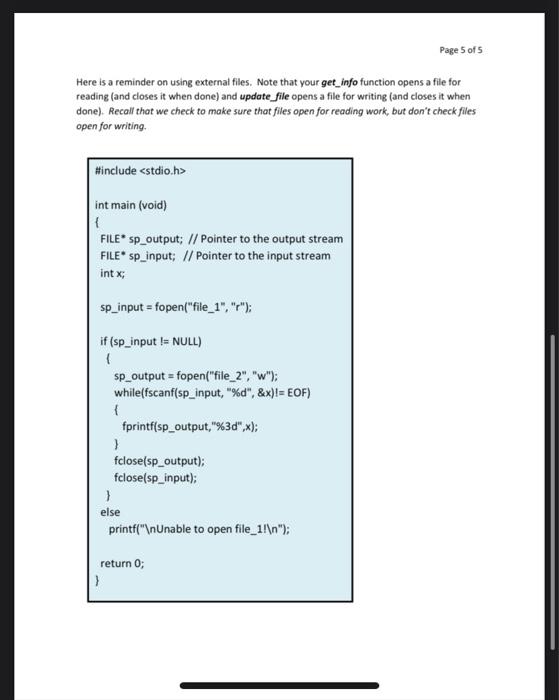 Solved CSCl159 Assignment a22.c Write a program that updates | Chegg.com