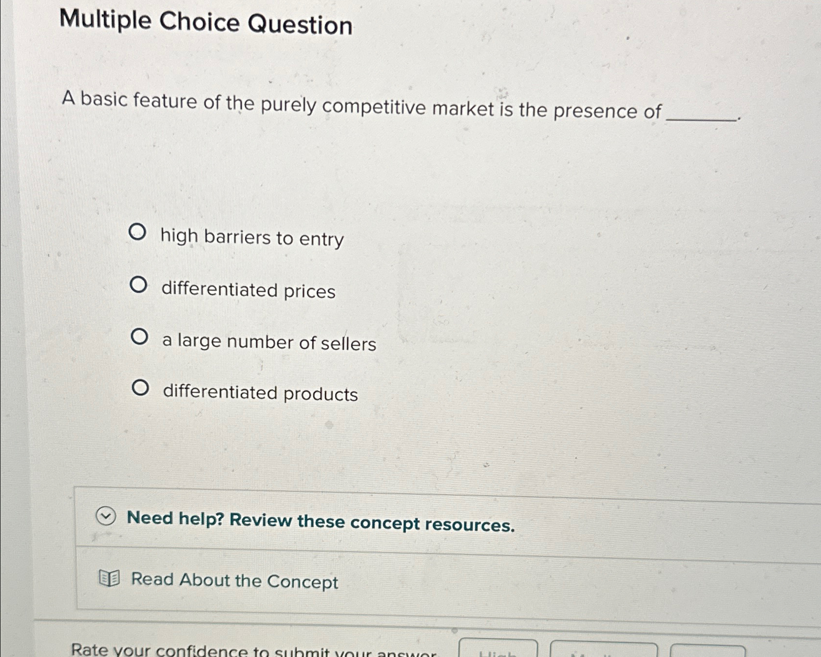 Solved Multiple Choice QuestionA basic feature of the purely | Chegg.com