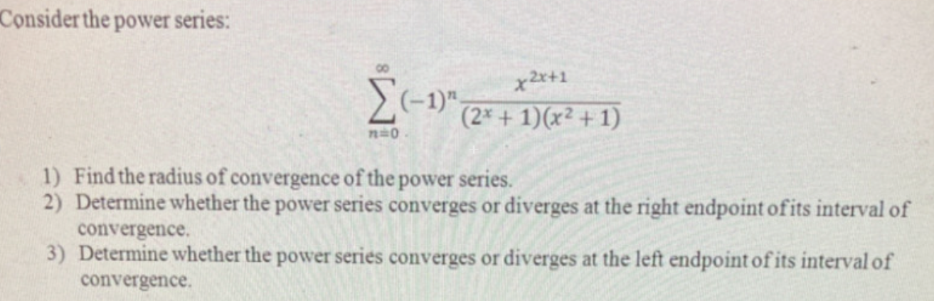 Solved Consider the power | Chegg.com