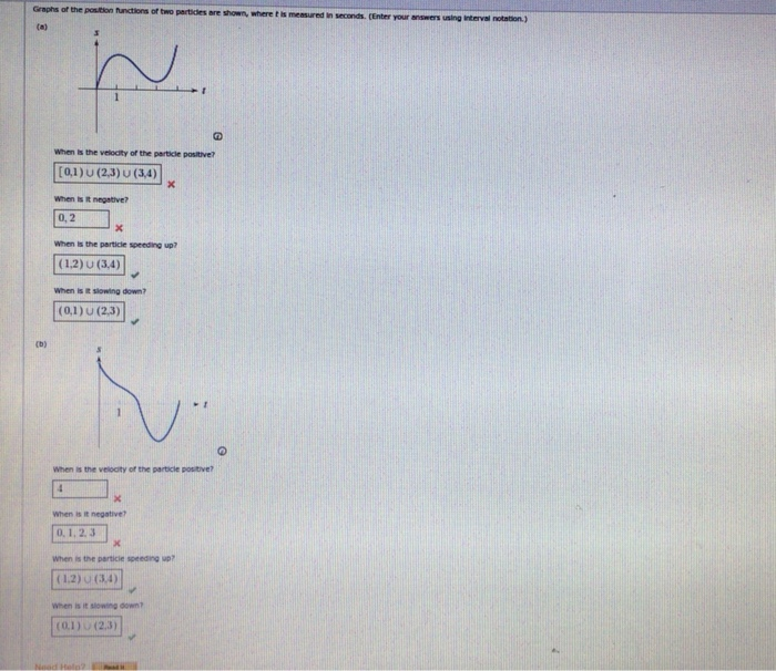 Solved Graphs of the position functions of two partides are | Chegg.com