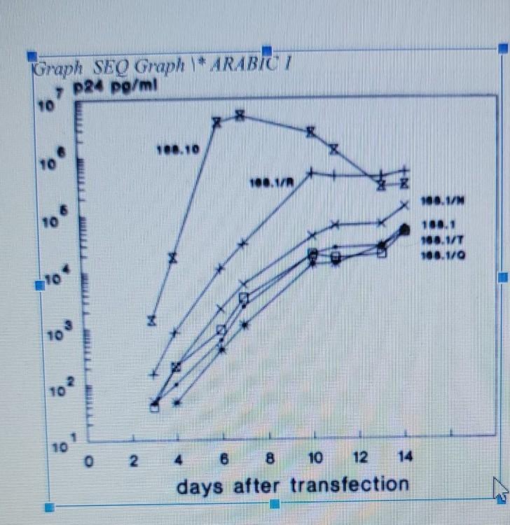 Graph SEQ Graph * ARABIC / 7 P24 pg/ml 10 186.10 10 | Chegg.com