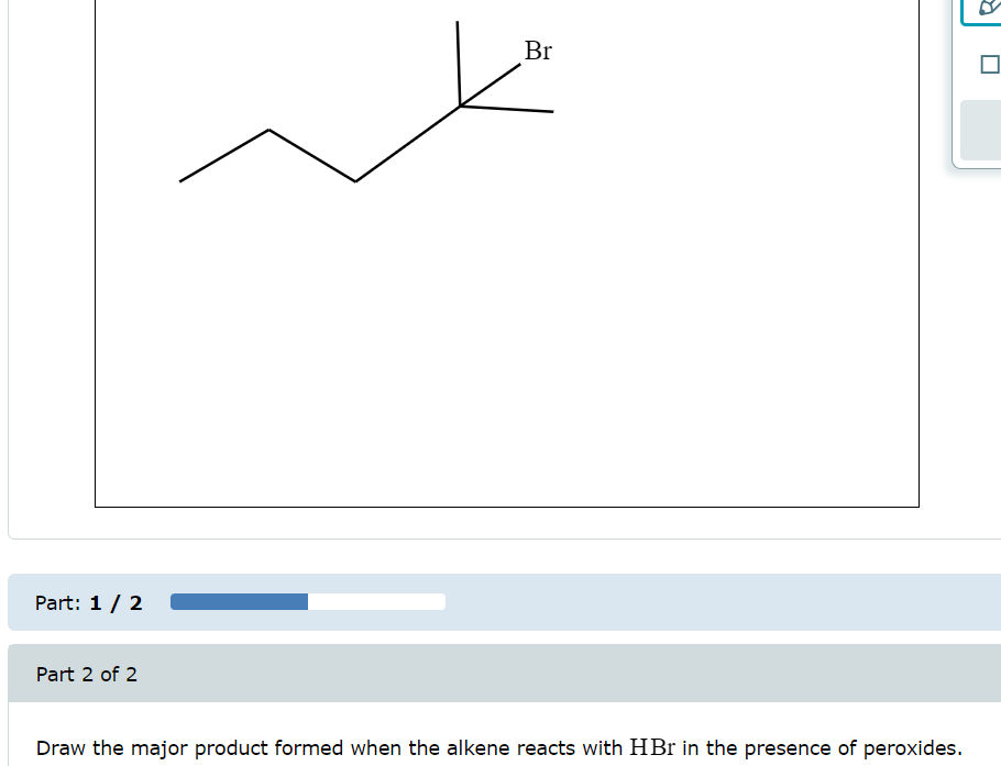 Solved Part: 12Part 2 of 2Draw the major product formed | Chegg.com Solved Part: 12Part 2 of 2Draw the major product formed | Chegg.com