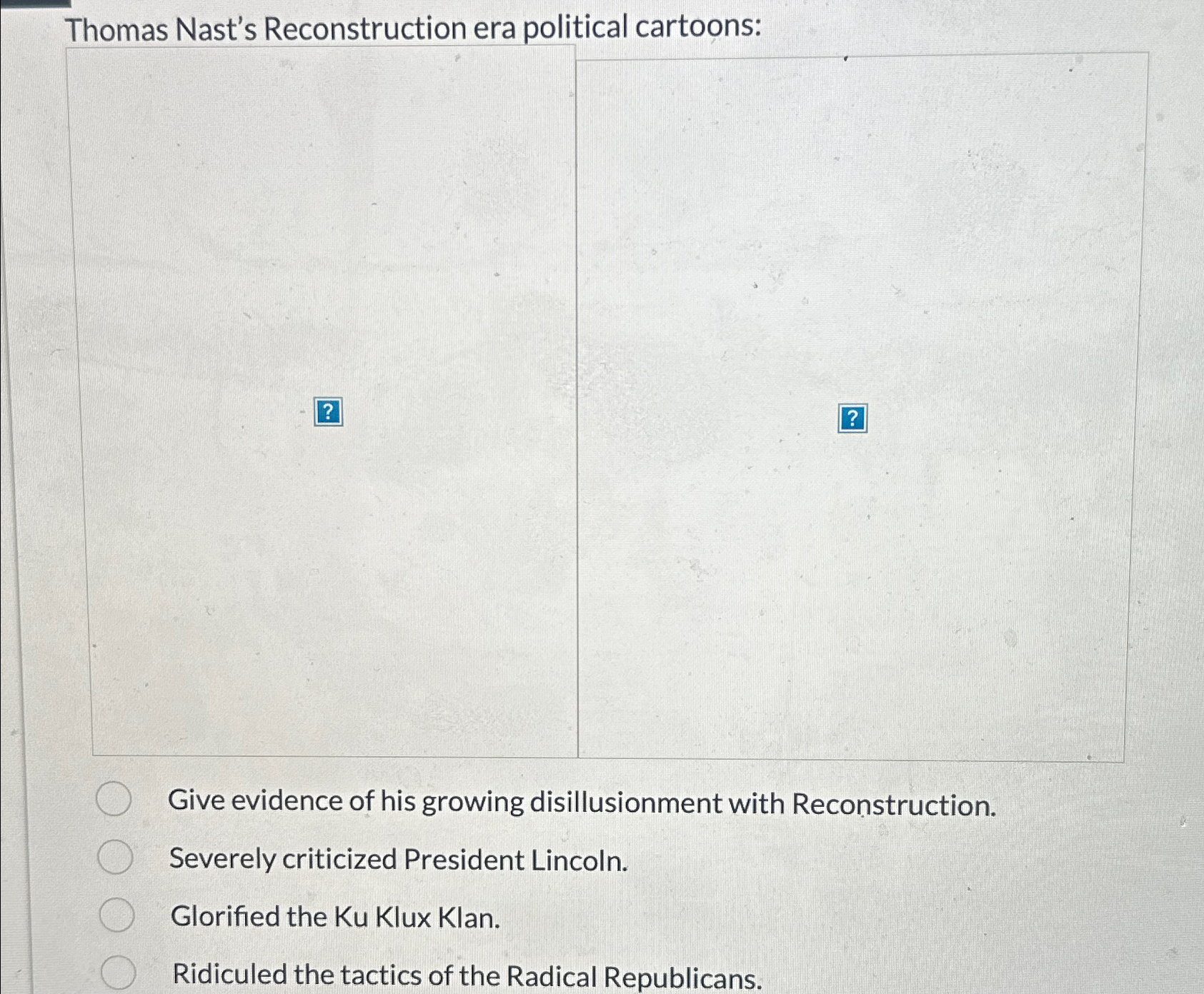 Solved Thomas Nast's Reconstruction era political | Chegg.com