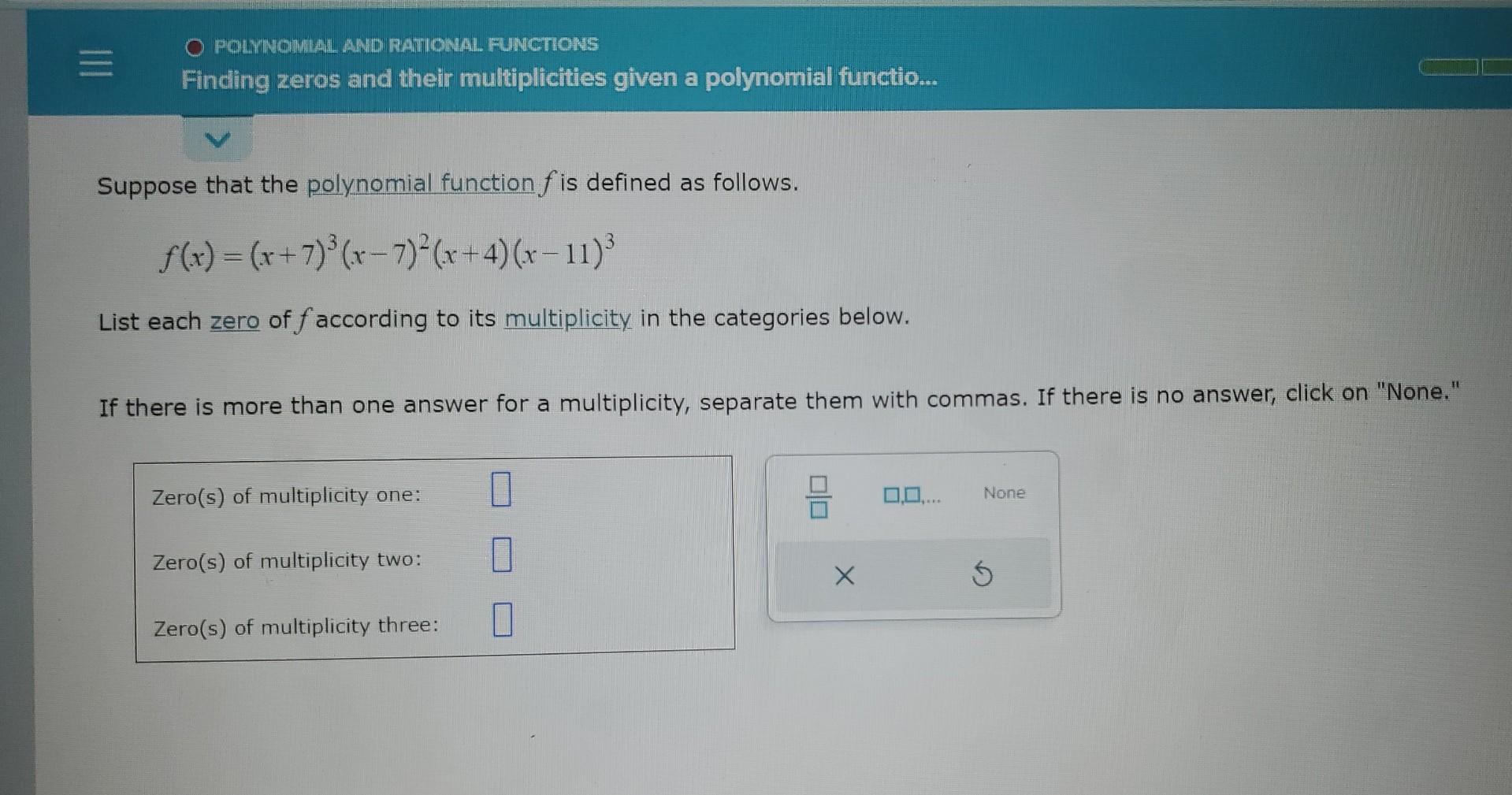 Solved Suppose that the polynomial function f is defined as | Chegg.com