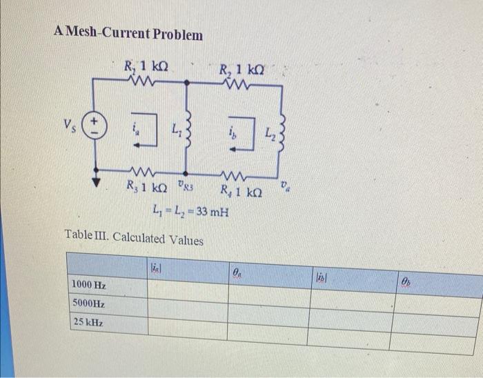 Solved Experiment 2. A Mesh-Current Problem Build the RL | Chegg.com