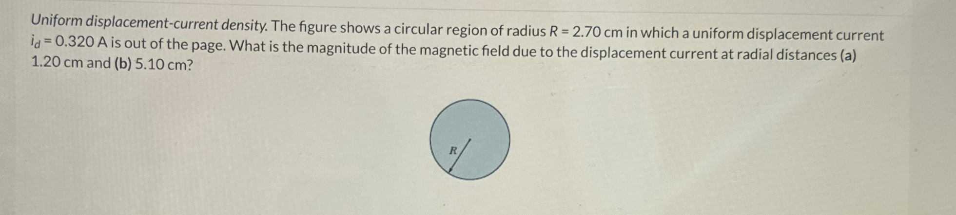 Solved Uniform displacement-current density. The figure | Chegg.com