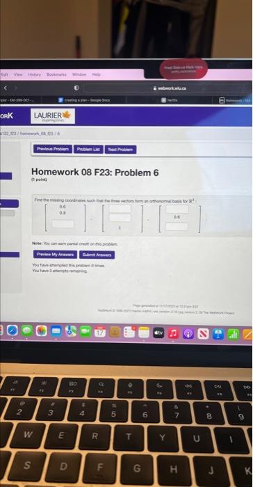 Solved Purbin Proberm Homework 08 F23: Problem 6 (t) point) | Chegg.com