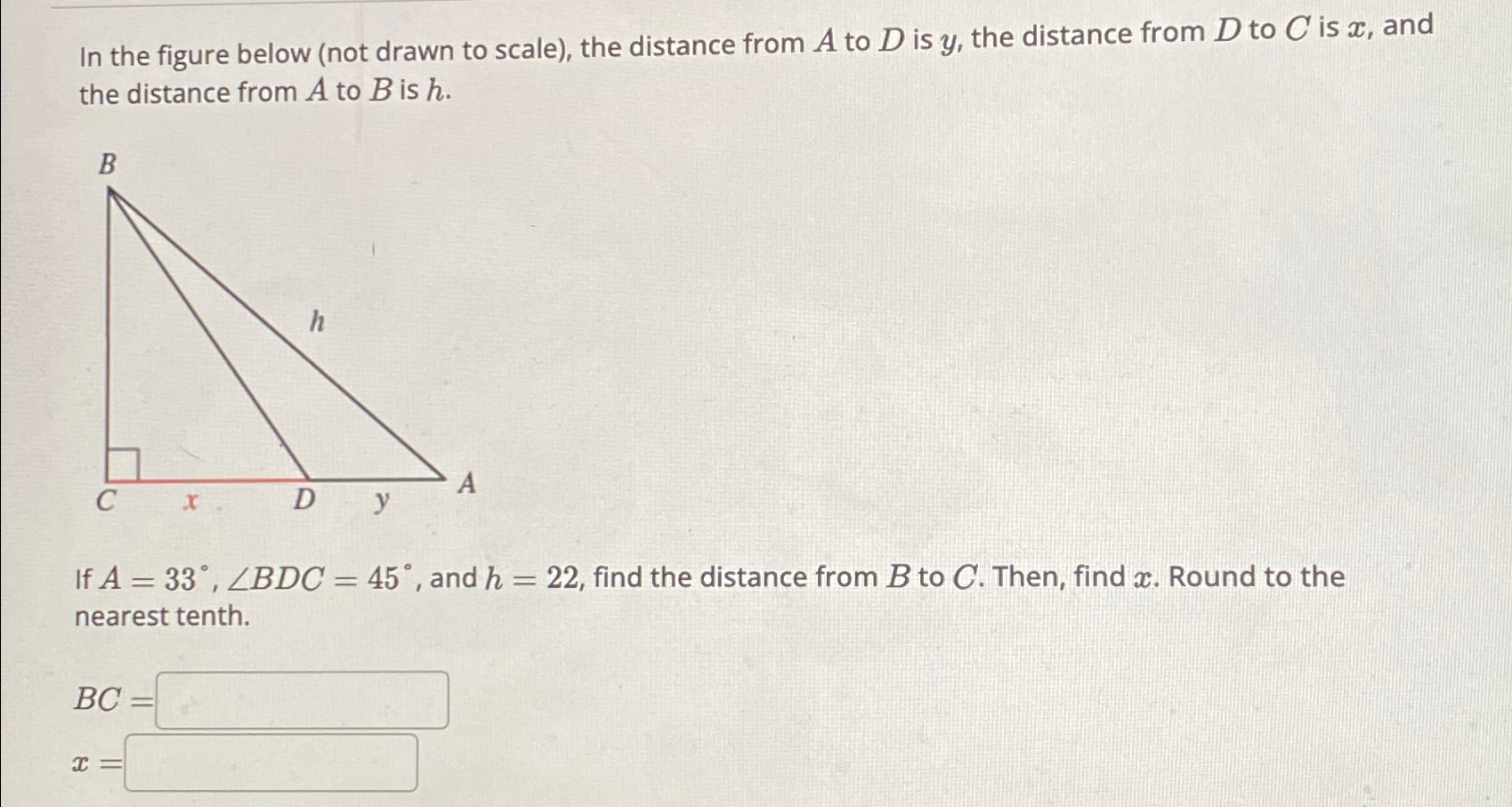 Solved In the figure below (not drawn to scale), ﻿the | Chegg.com