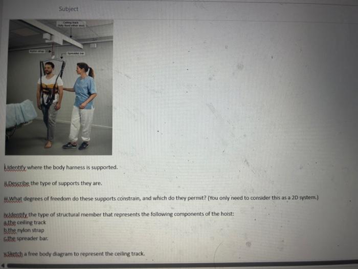 Solved Lidentify where the body harness is supported. | Chegg.com