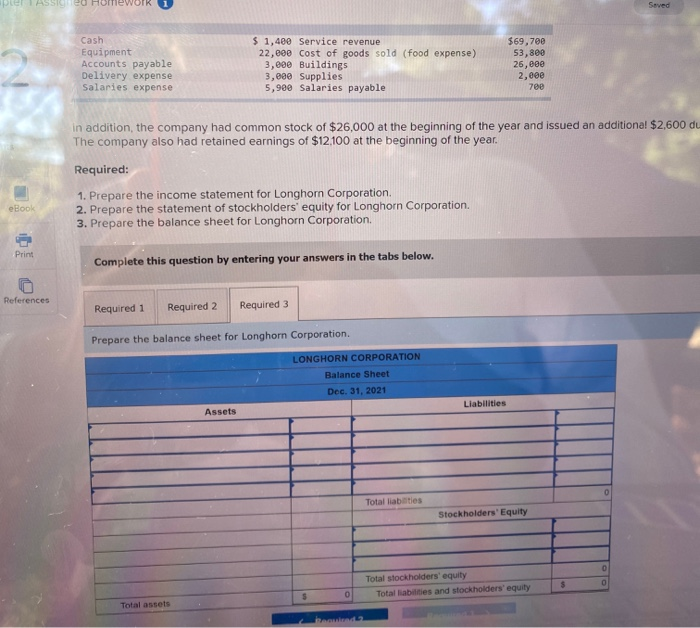 Solved Assigned Homework Soved Longhorn Corporation provides | Chegg.com