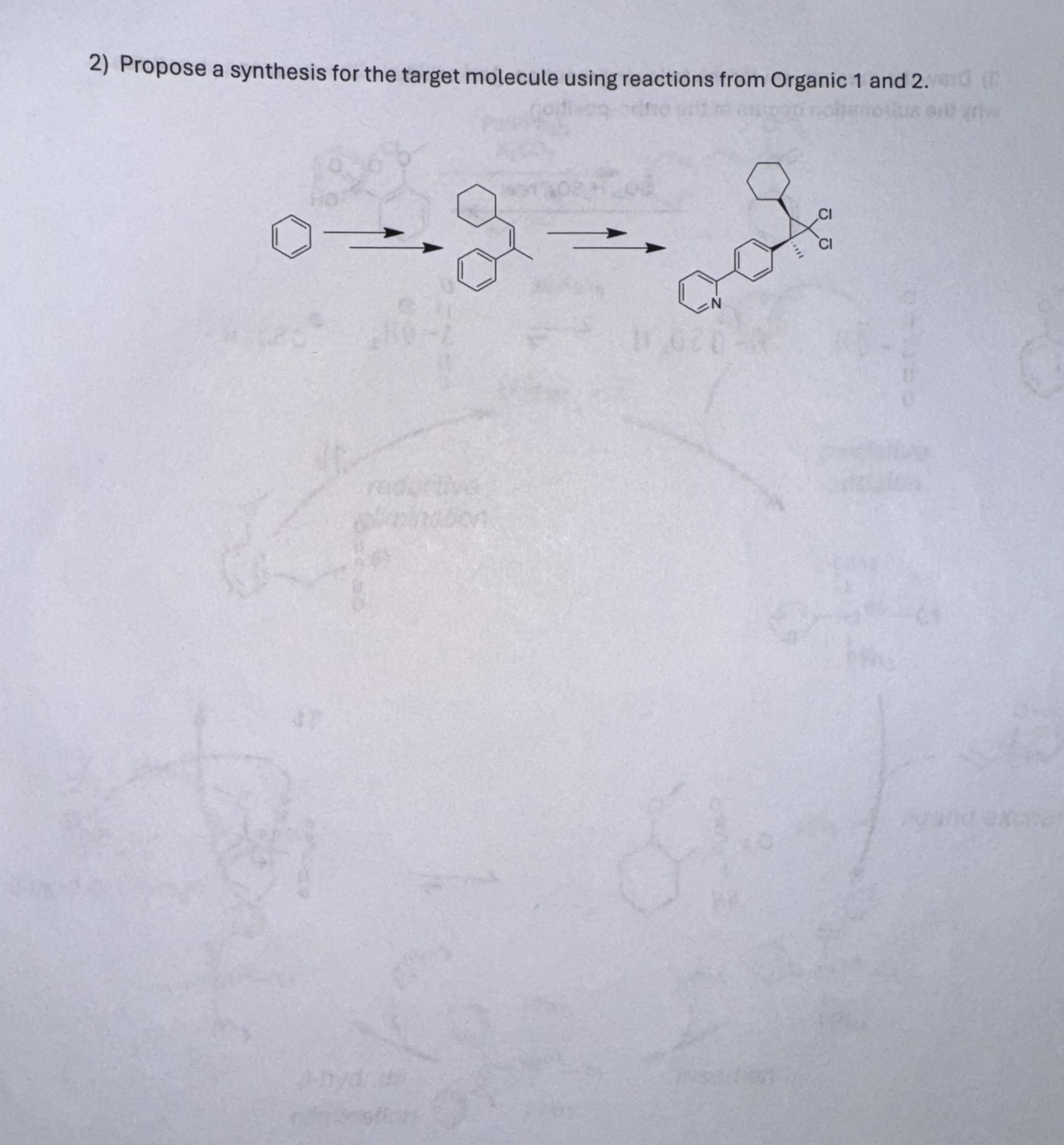 Solved Propose a synthesis for the target molecule using | Chegg.com