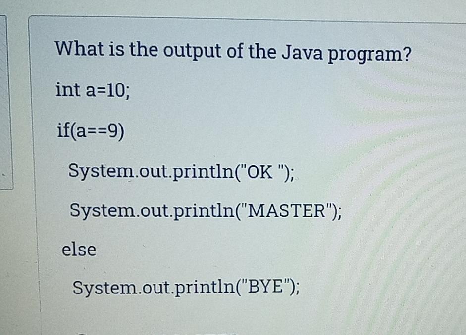 Solved пса, while(a>0) { System.out.print(a + " "); a--; } O | Chegg.com