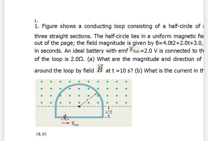 1. 1. Figure shows a conducting loop consisting of a | Chegg.com
