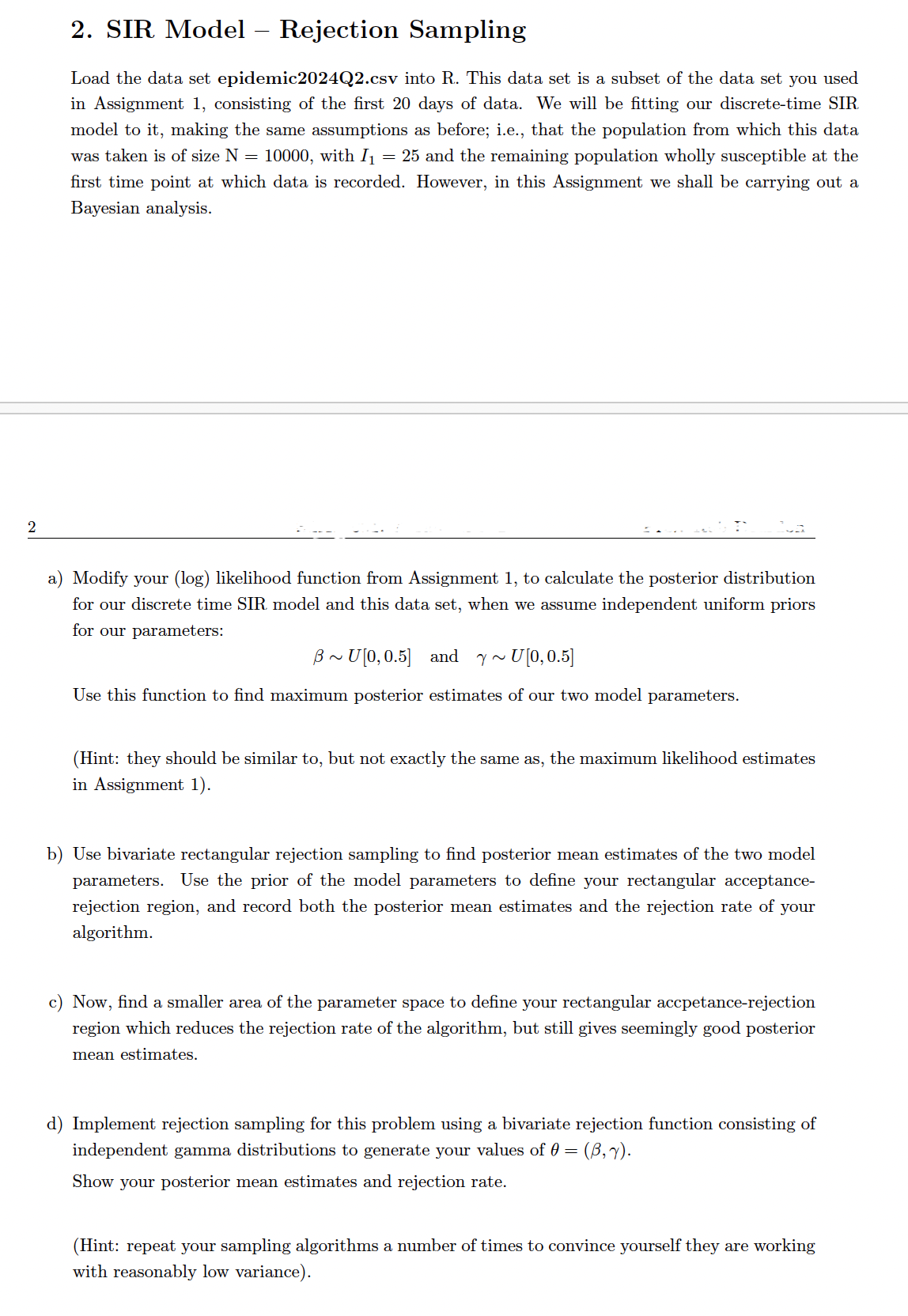 Load the data set epidemic2024Q2.csv into R. ﻿This | Chegg.com