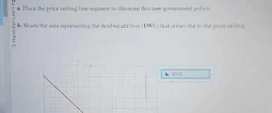 Solved E. ﻿Place the price ceiling line segment to | Chegg.com