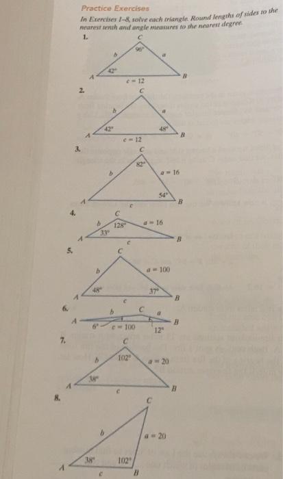 Solved Practice Exercises In Exercises 1−8 s solve each | Chegg.com