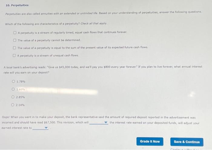 Solved Perpetuities are also called annuities with an | Chegg.com