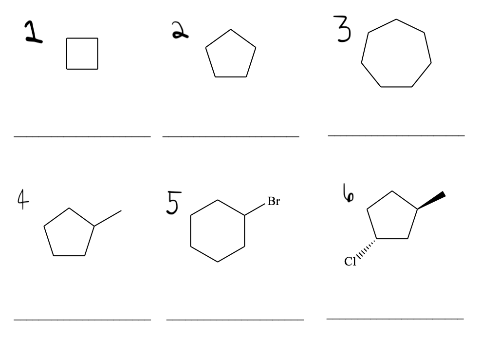 Solved Name the following cycloalkanes: | Chegg.com