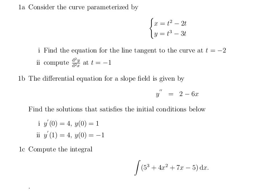 Solved La Consider The Curve Parameterized By Sx 12 27 