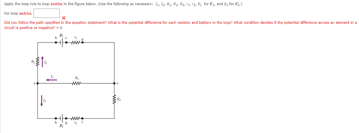 Solved Apply the loop rule to loop aedcba in the figure | Chegg.com