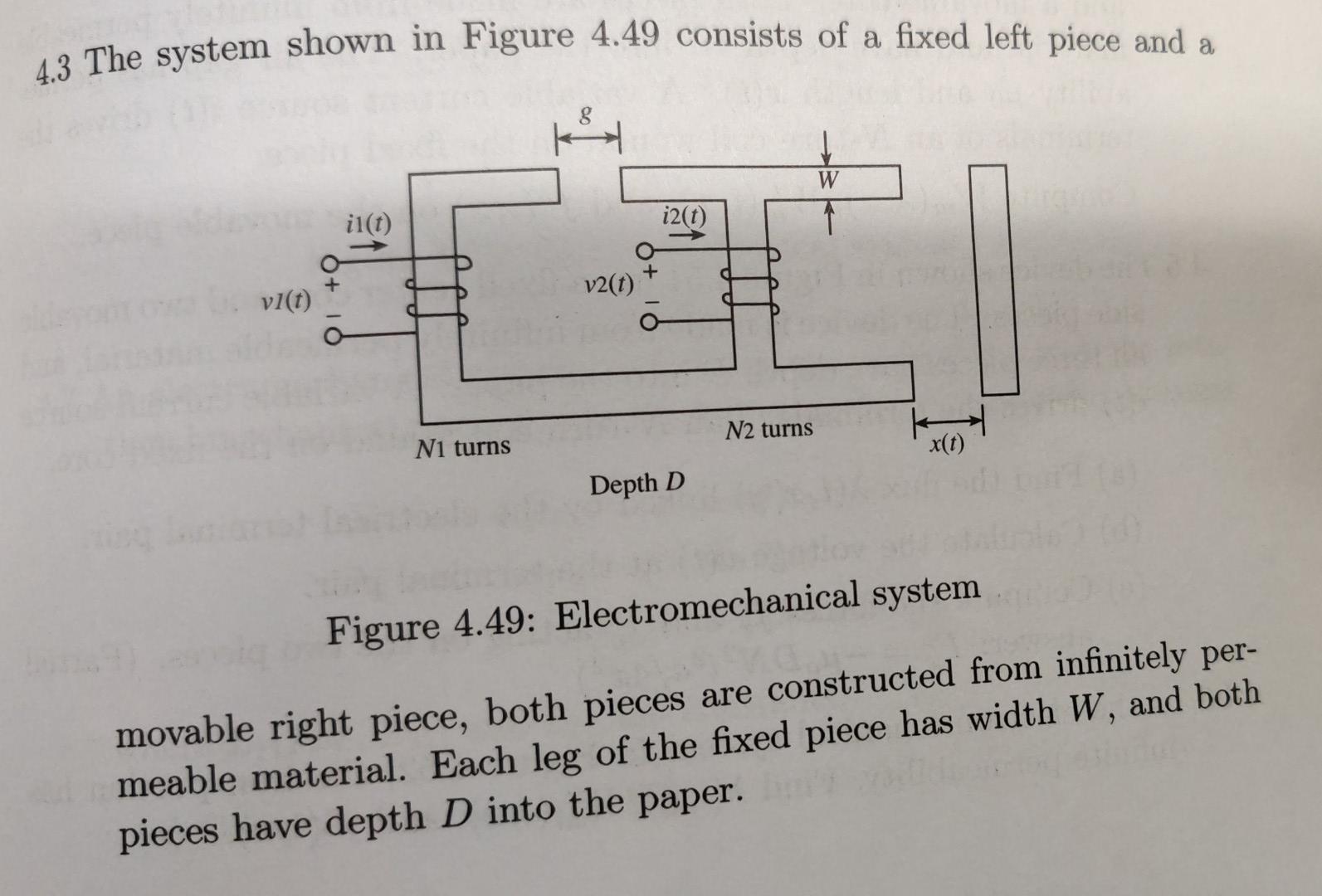 Solved 4.3 The system shown in Figure 4.49 consists of a | Chegg.com