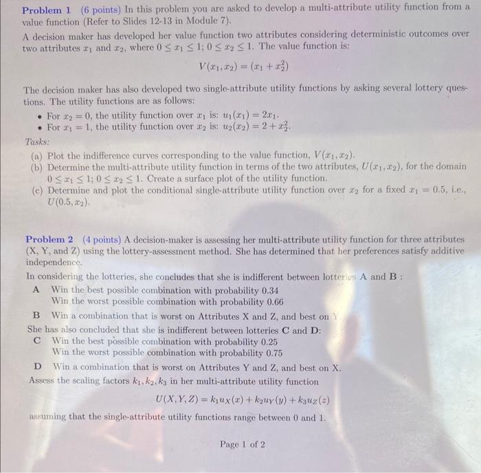 Problem 1 ( 6 points) In this problem you are asked | Chegg.com