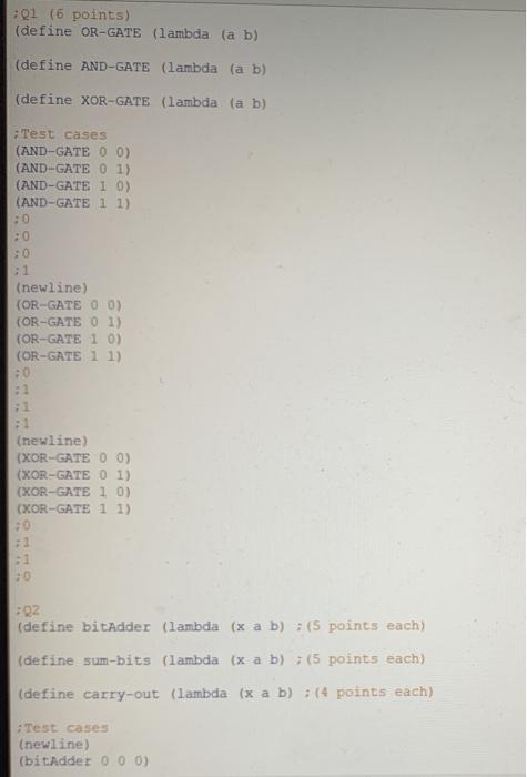 Solved 1 Write three Scheme procedures to simulate these | Chegg.com