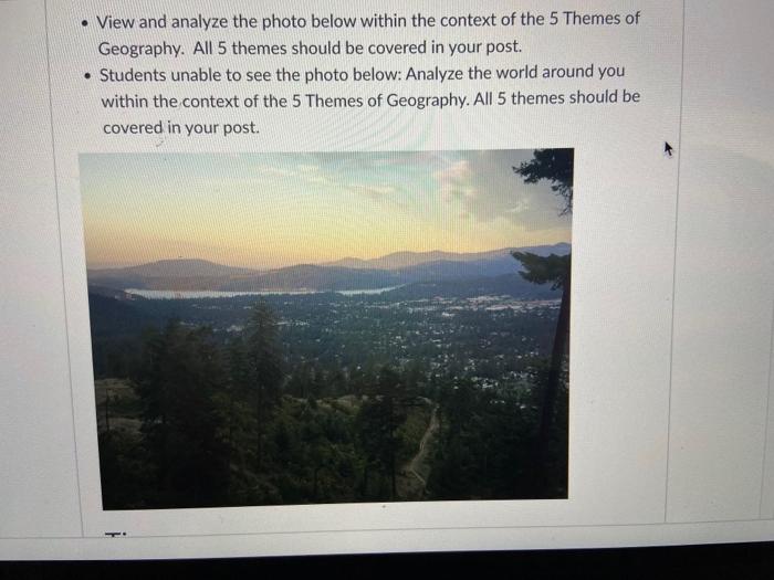 Solved - View and analyze the photo below within the context | Chegg.com