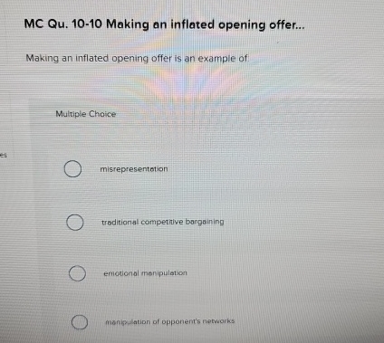 Solved MC Qu. 10-10 ﻿Making an inflated opening | Chegg.com