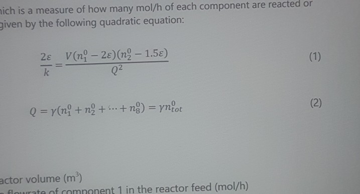 Solved please make E (the extent of reaction) the subject of | Chegg.com