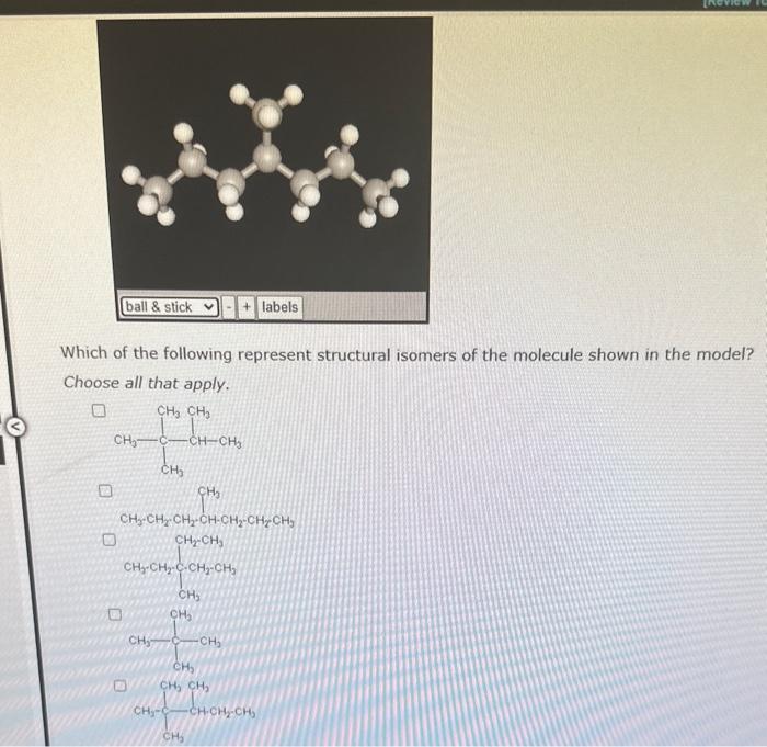 Solved Which of the following represent structural isomers | Chegg.com