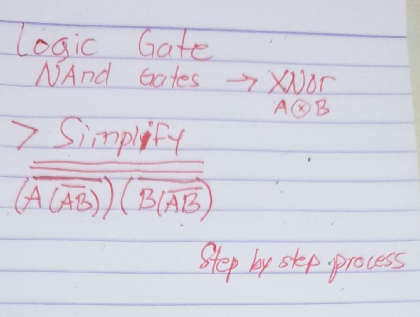 Solved Boolean algebra Logic Gate STEP BY STEP PROCESS HOW | Chegg.com