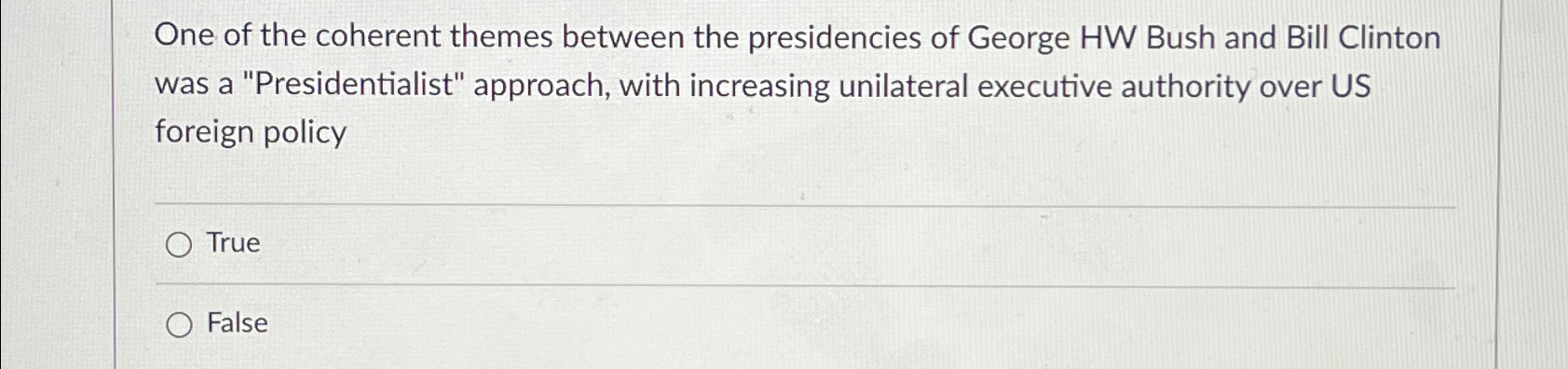 Solved One of the coherent themes between the presidencies | Chegg.com