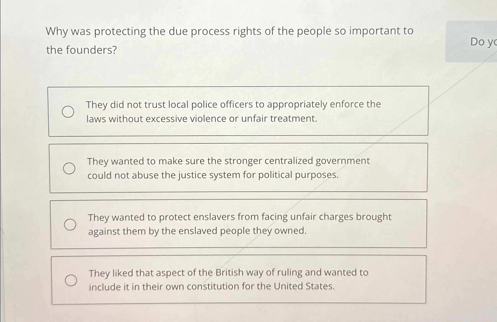 Solved Why was protecting the due process rights of the | Chegg.com