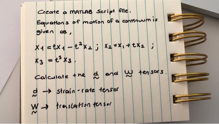 Solved Create a MATLAB Script file. Equations of motion of a | Chegg.com