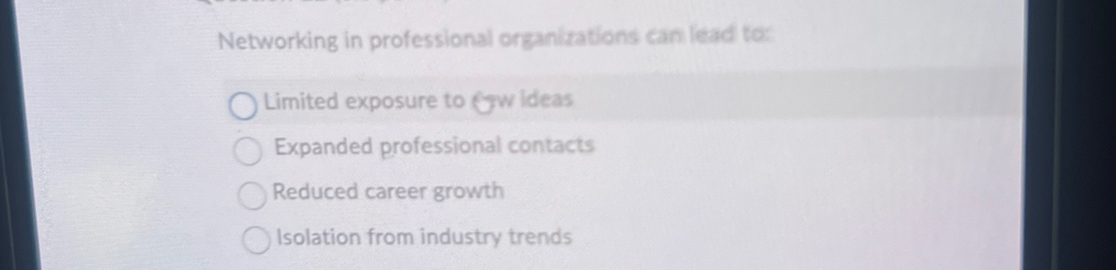 Solved Networking in professional organizations can lead | Chegg.com