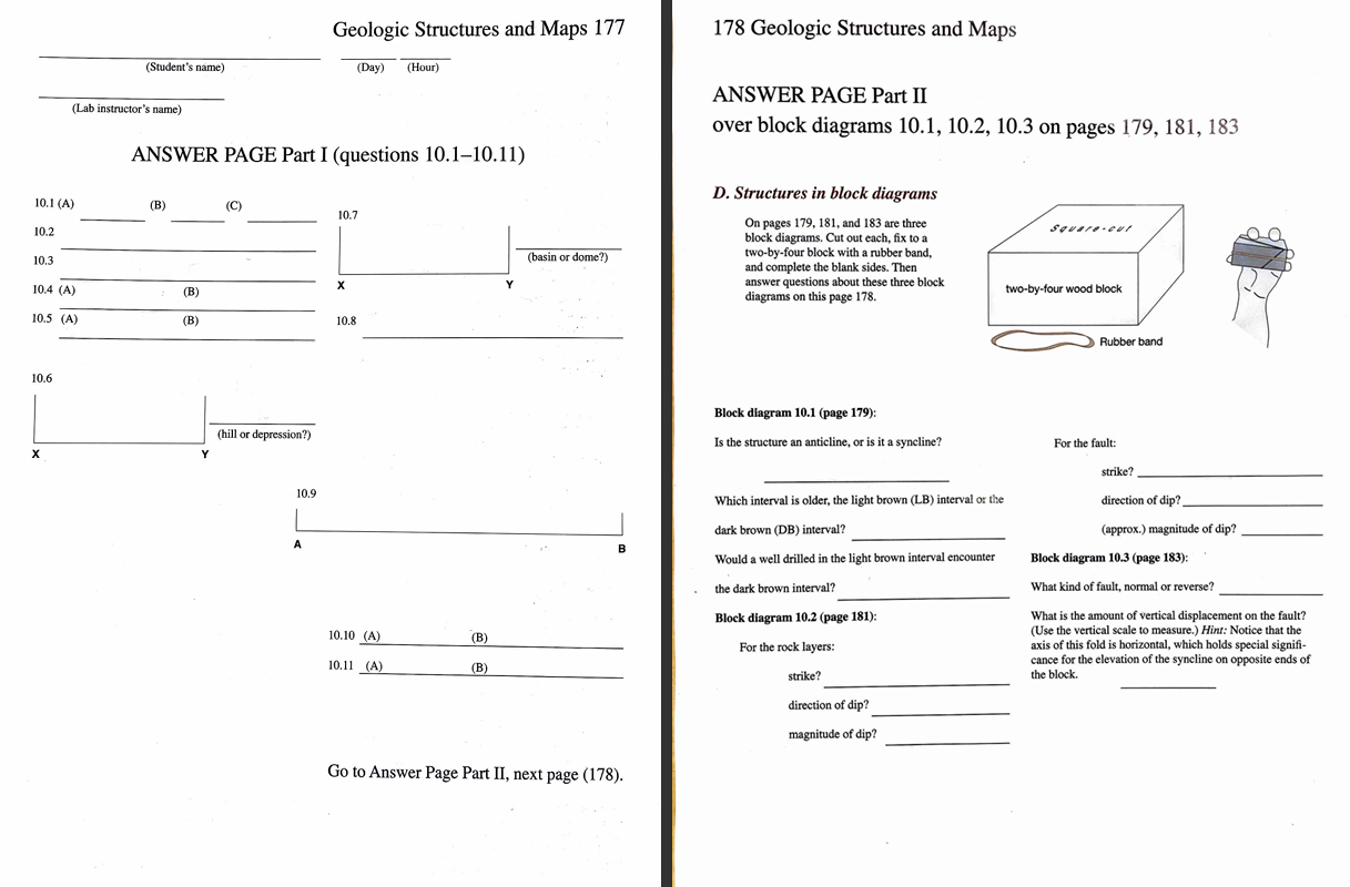Solved Geologic Structures and Maps Lab over block diagrams | Chegg.com